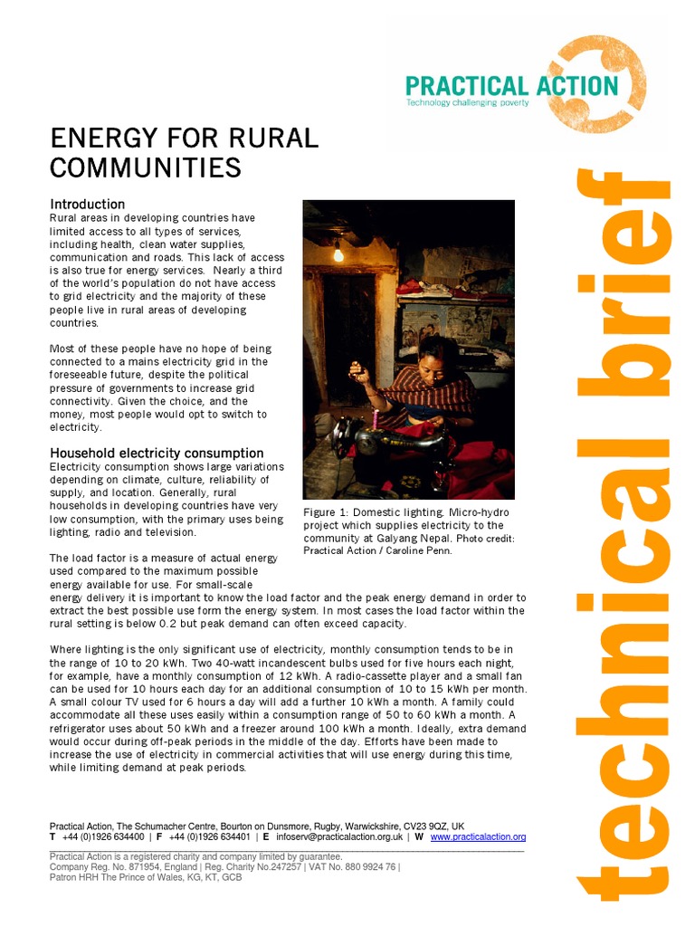 Energy For Rural Communities Pdf Electric Power Distribution