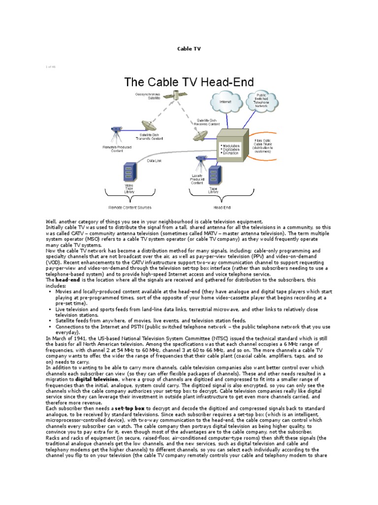 Catv Plant | PDF | Cable Television | Coaxial Cable