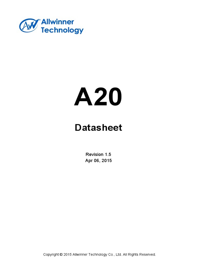 A20 Datasheet v1.5 20150510 | PDF | Secure Digital | Digital To Analog ...