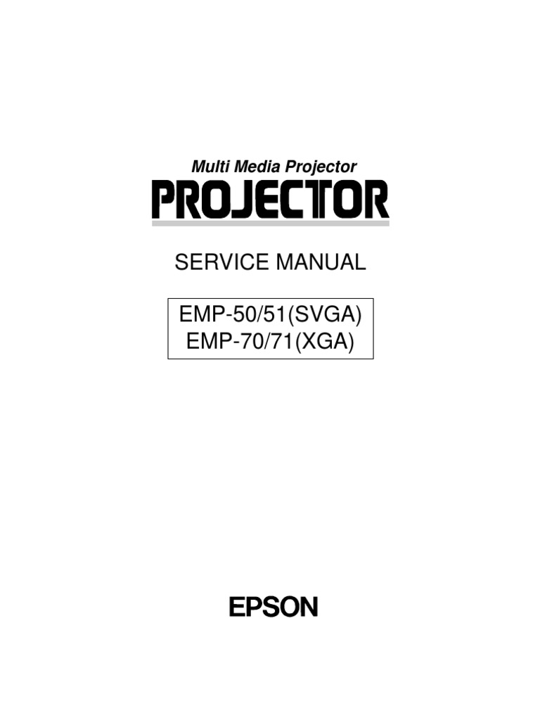 EMP-50/51 Projector Service Manual | PDF | Electrical Connector | Video