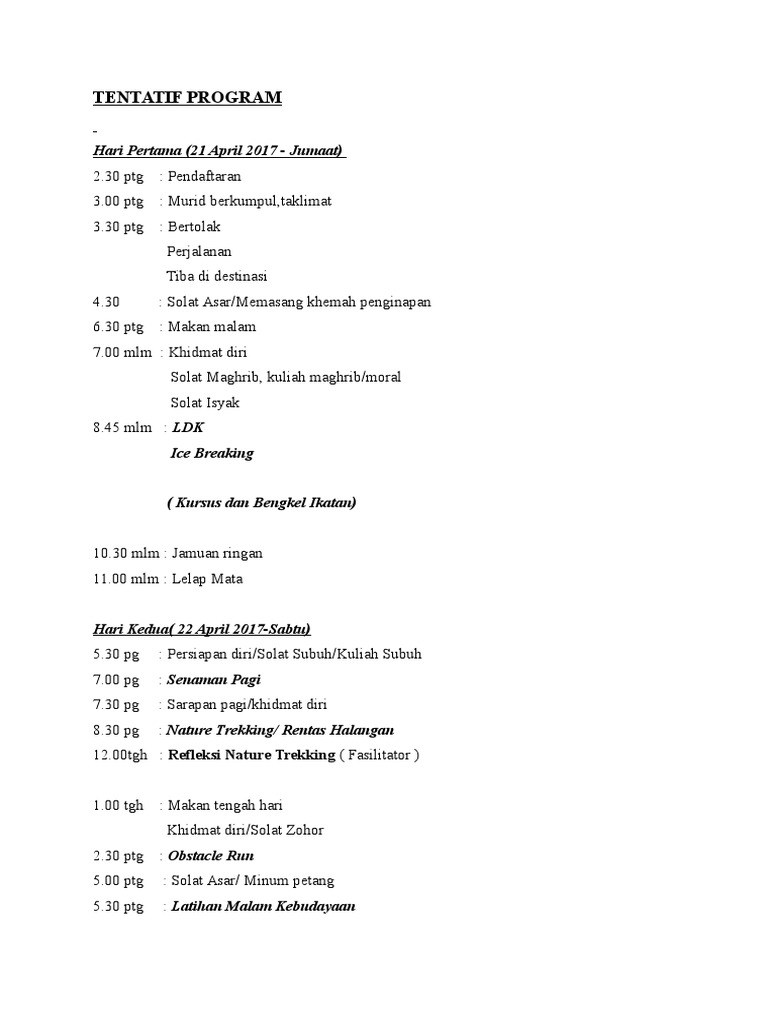 Aturcara Perkhemahan | PDF