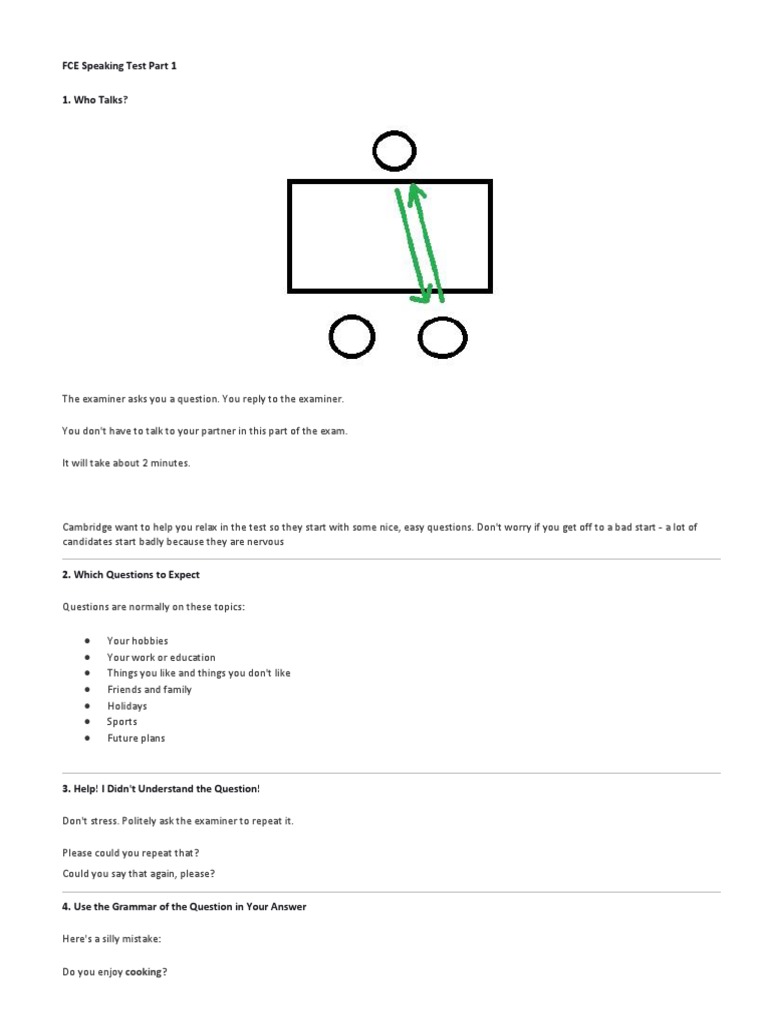 6 - FCE Speaking Test Part 1 | PDF | Test (Assessment)