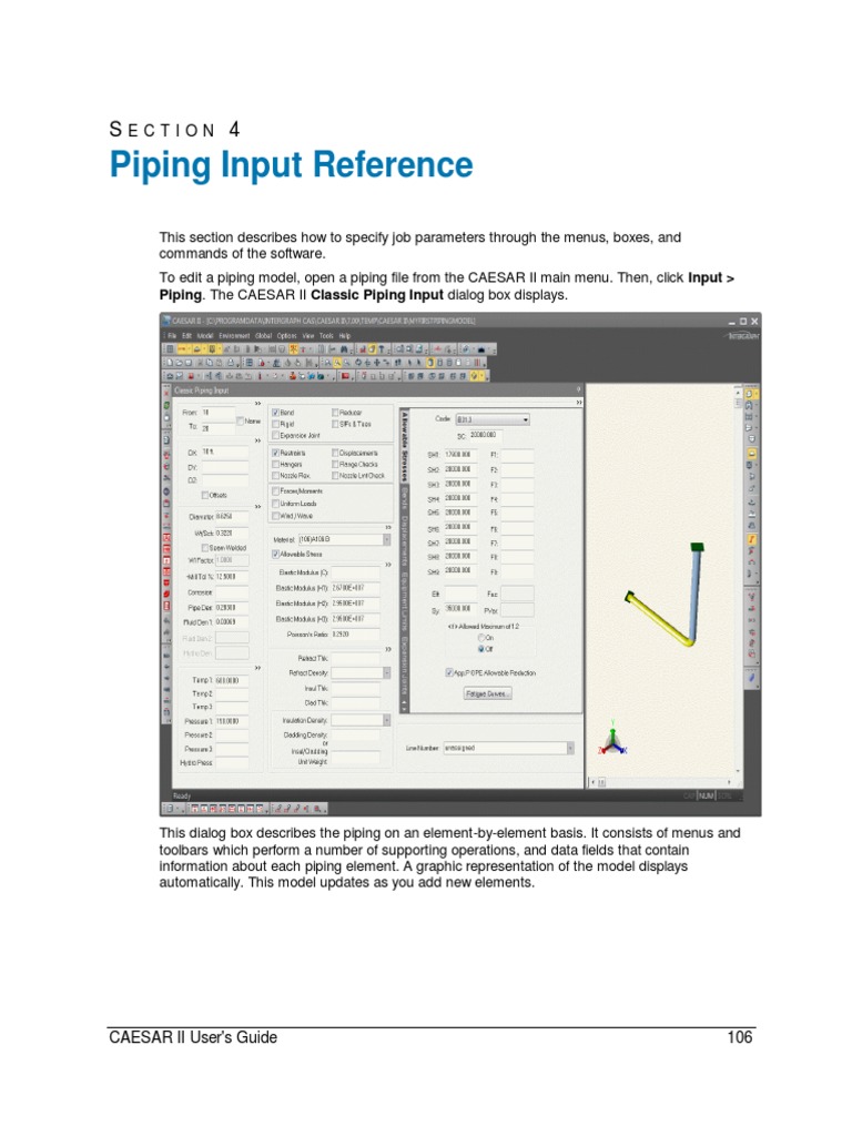 4 Piping Input Reference | PDF | Pipe (Fluid Conveyance) | Cartesian ...