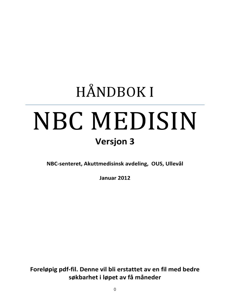Handbook NBC-medicine | PDF