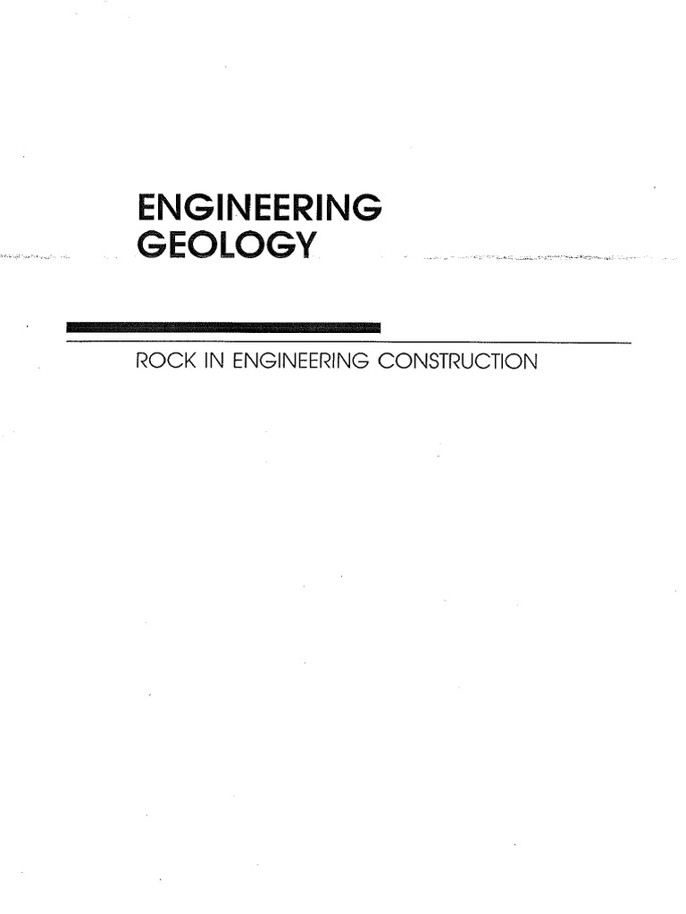 Engineering Geology Goodman 1992 | PDF