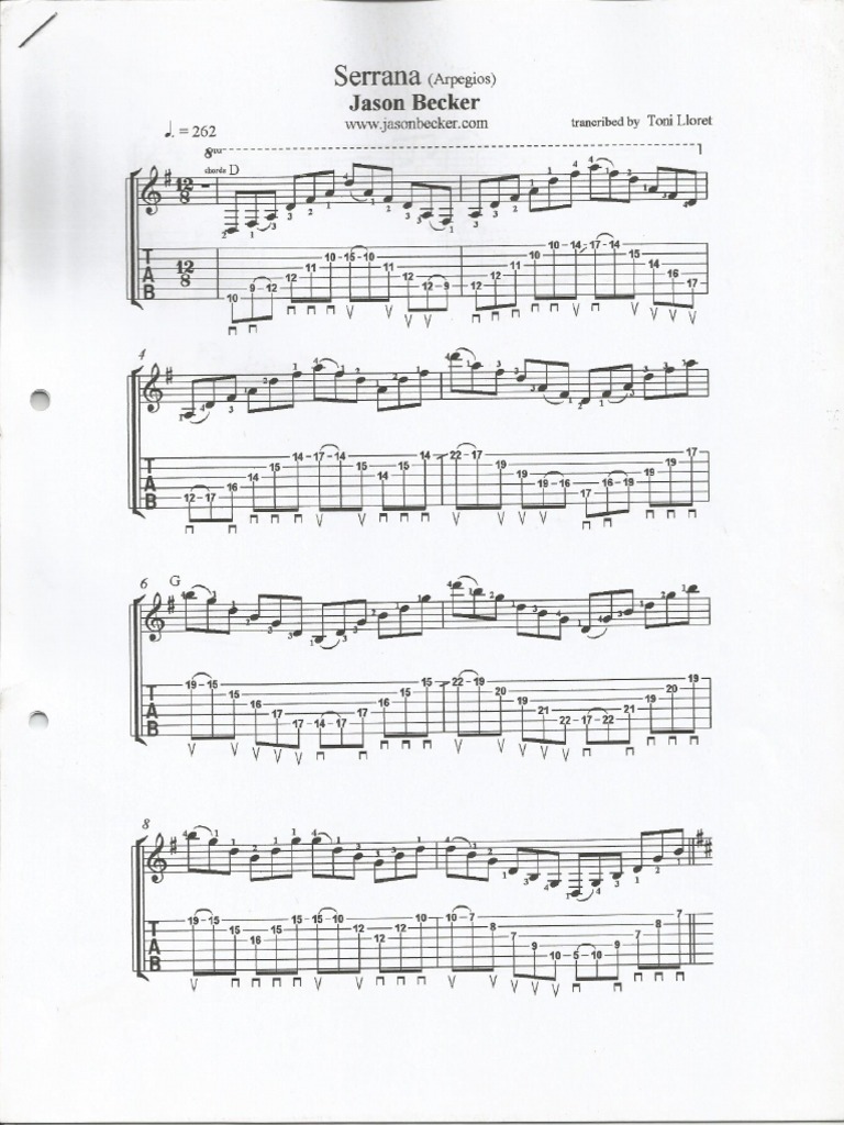 Serrana (Arpegios) - Jason Becker | PDF