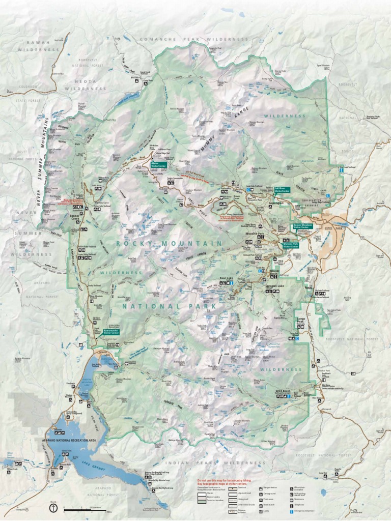A Topographic Map Depicting the Comanche Peak and Rawah Wilderness ...