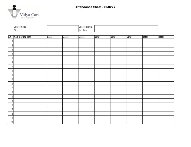 Attendance Format | PDF