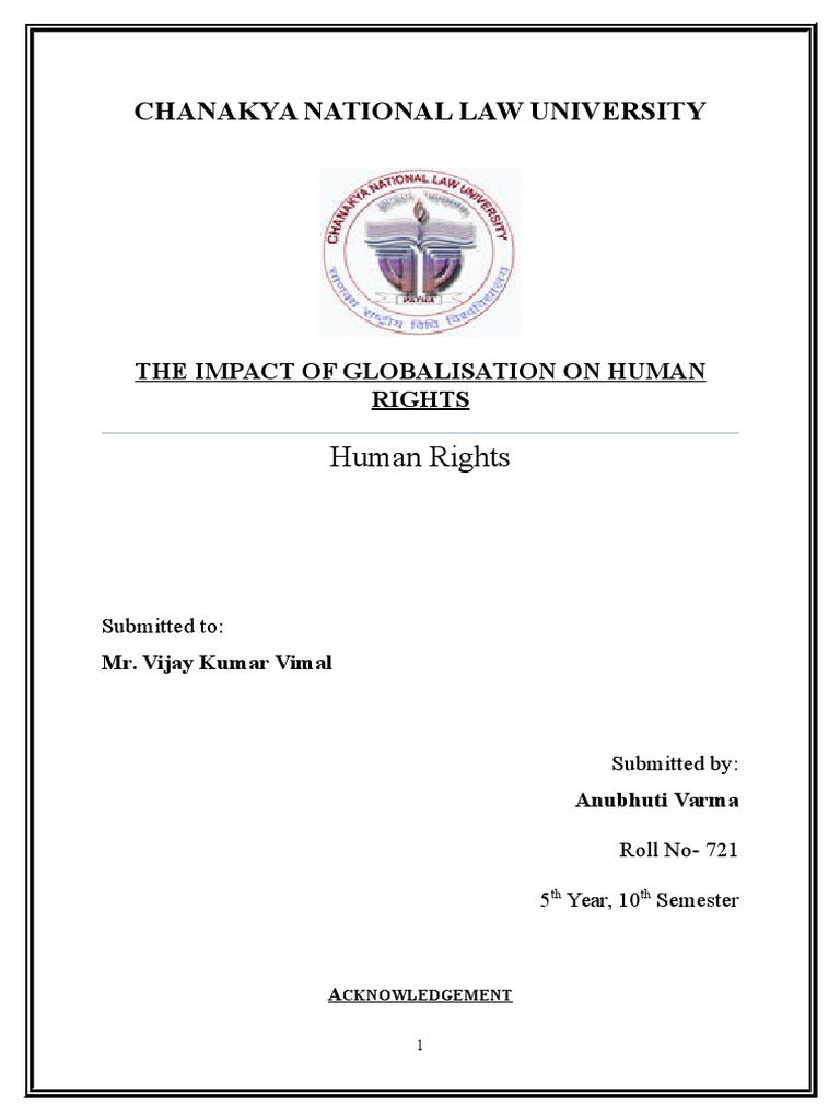 Human Rights Project | Download Free PDF | Globalization | Human Rights