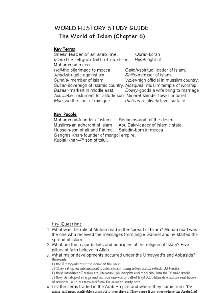 Key Concepts of Islam and Its Leaders | PDF | Shia Islam | Ali