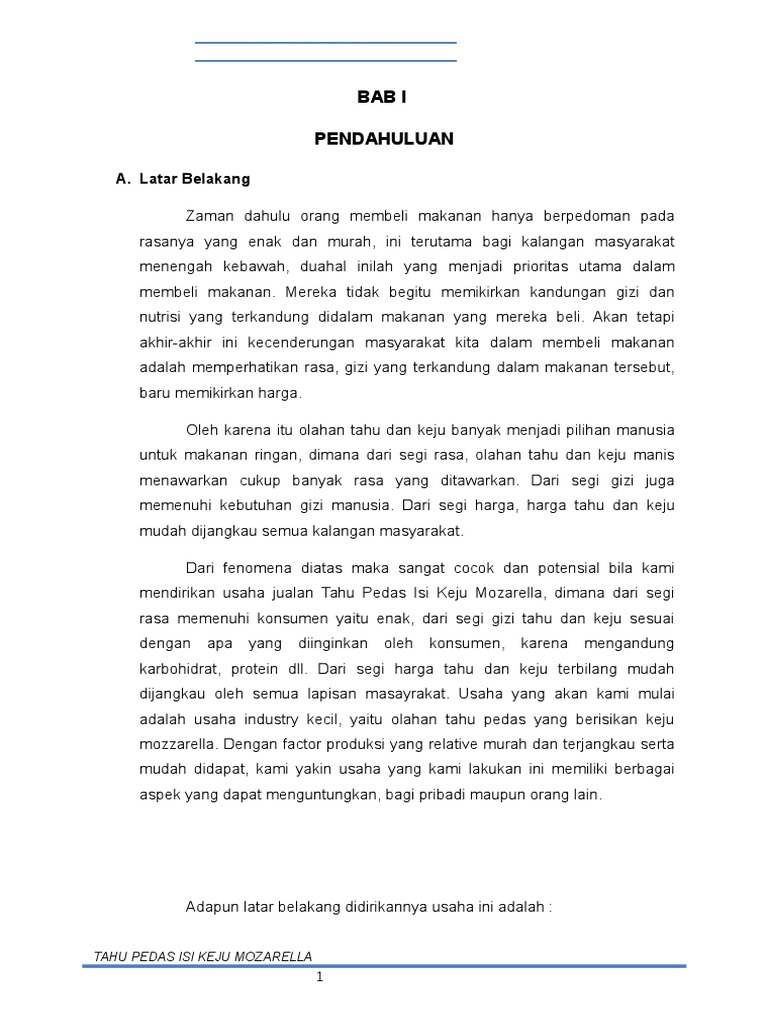 Proposal Enterpreneur | PDF