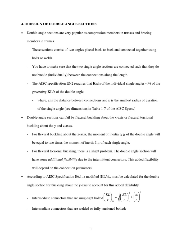 Back To Back Angle | PDF | Buckling | Angle