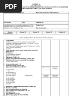 Form 16 Excel Format | PDF | Employee Benefits | Payments