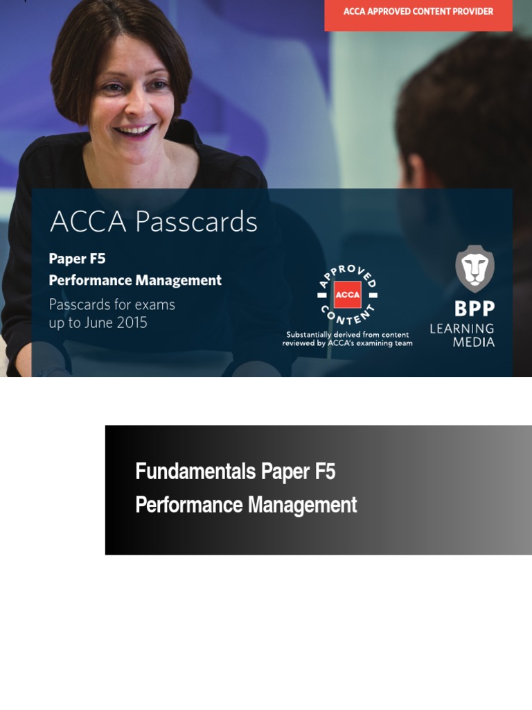 2015 BPP F5 Passcards PDF | PDF | Cost Accounting | Profit (Accounting)