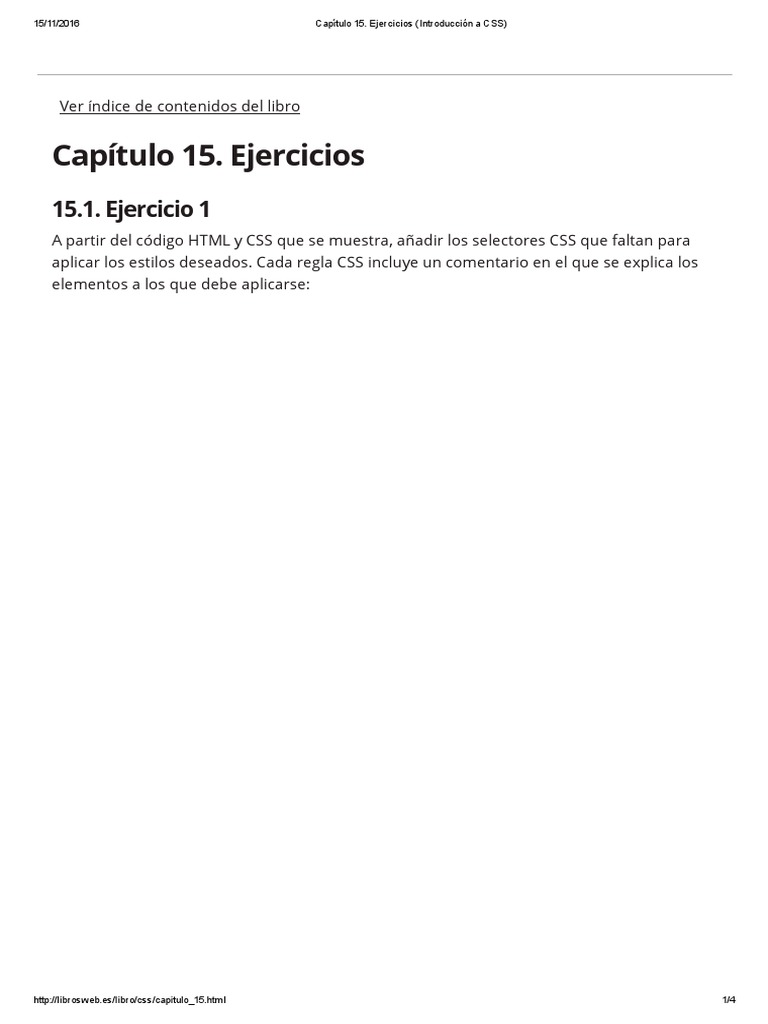 Ejercicio 1 Css | Descargar gratis PDF | Hojas de estilo en cascada | HTML
