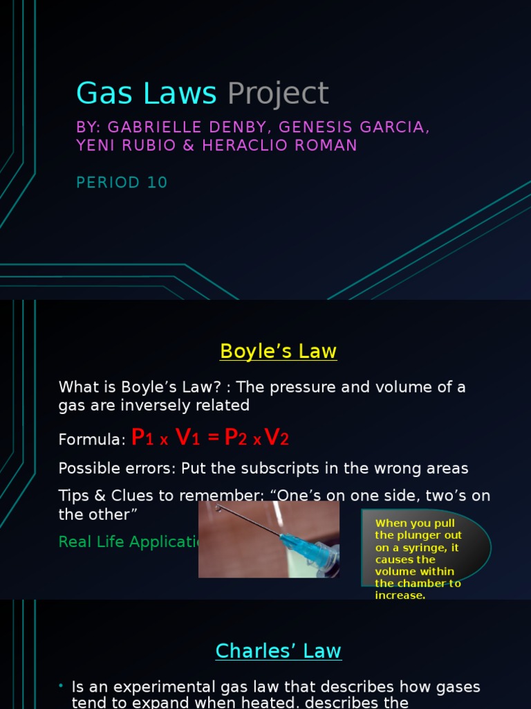 Gas Laws Project | PDF | Gases | Pressure