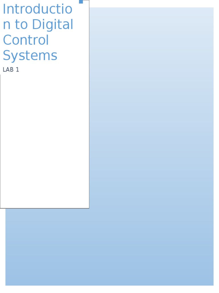 Lab 1 | PDF | Signal (Electrical Engineering) | Control System