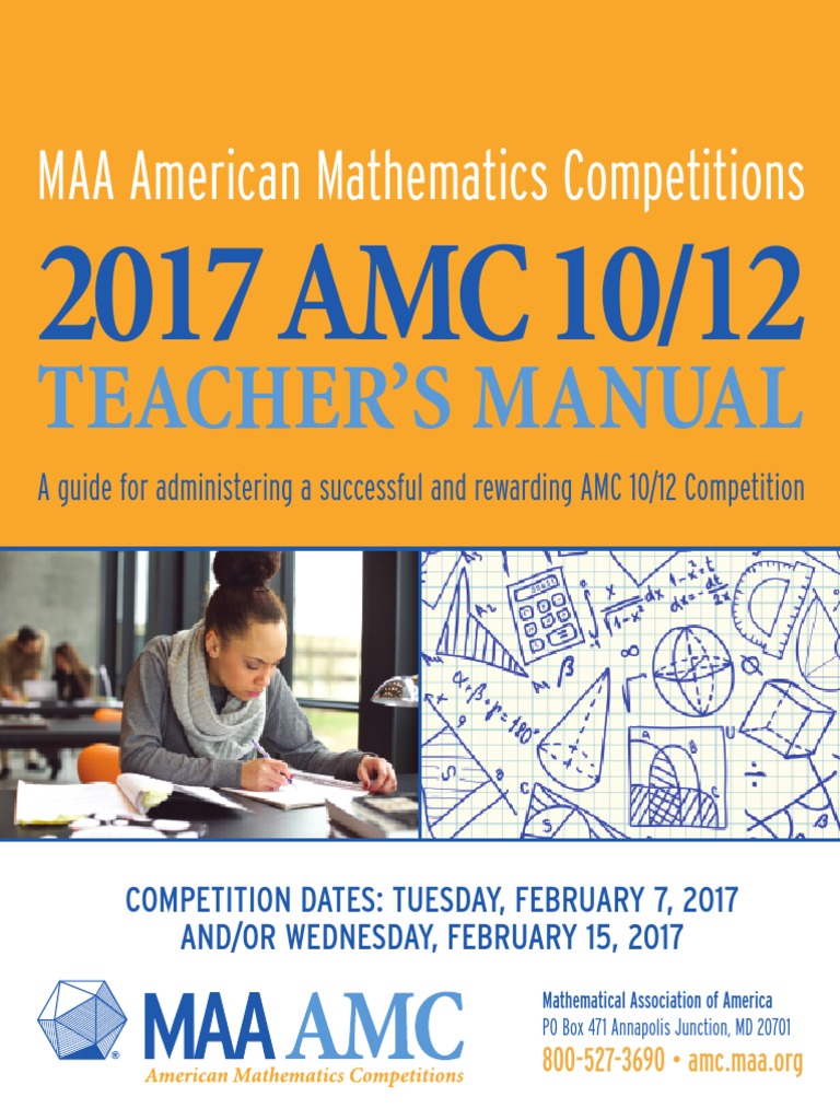 Preparing Students for Success: A Guide to Administering the AMC 10/12 ...