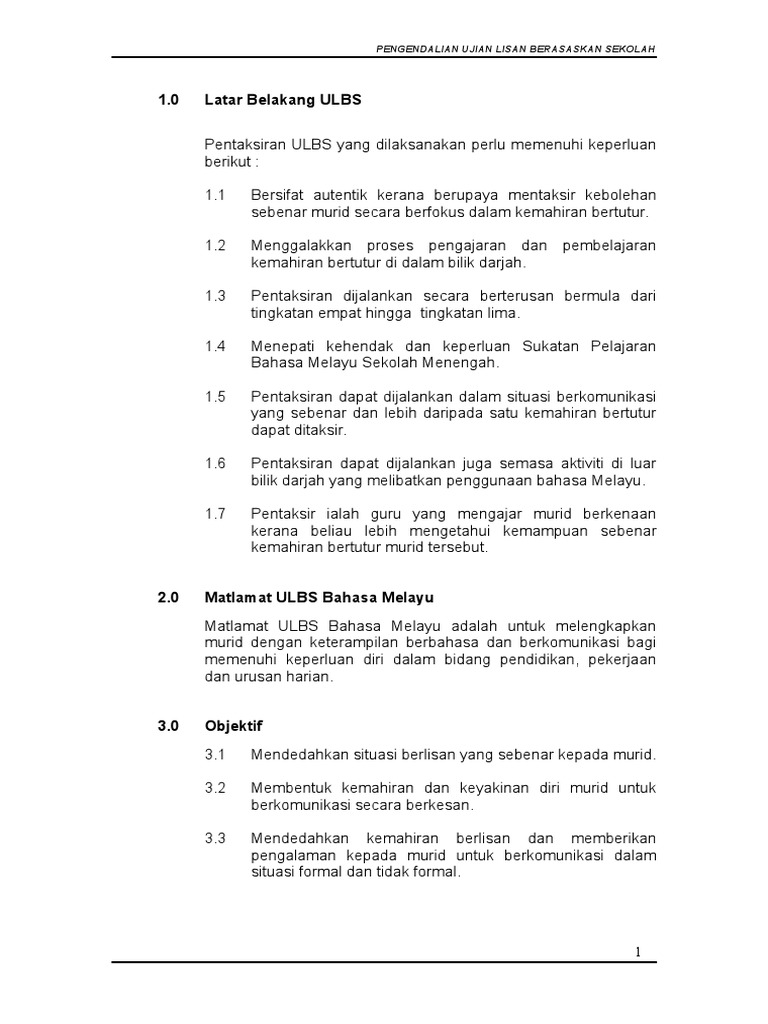 Garis Panduan Pengendalian Ulbs | PDF