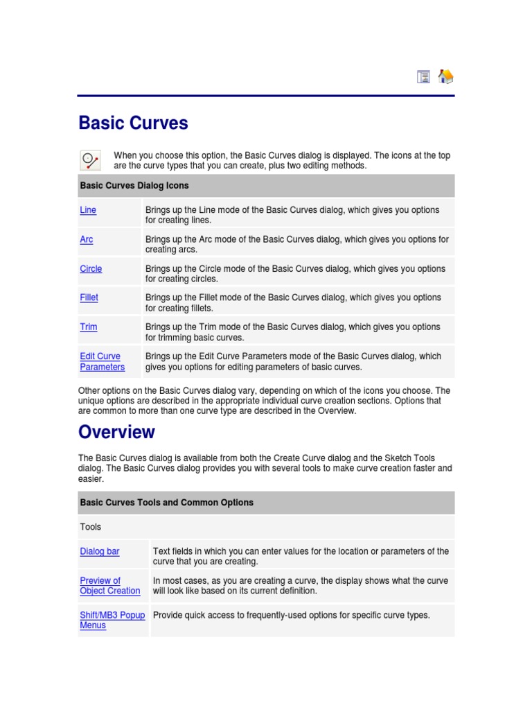 Basic Curves NX | PDF | Tangent | Curvature