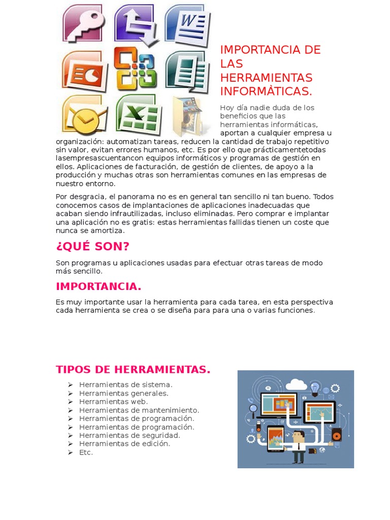 Ensayo: Importancia de Las Herramientas Inforaticas | PDF | Hipervínculo | Red mundial