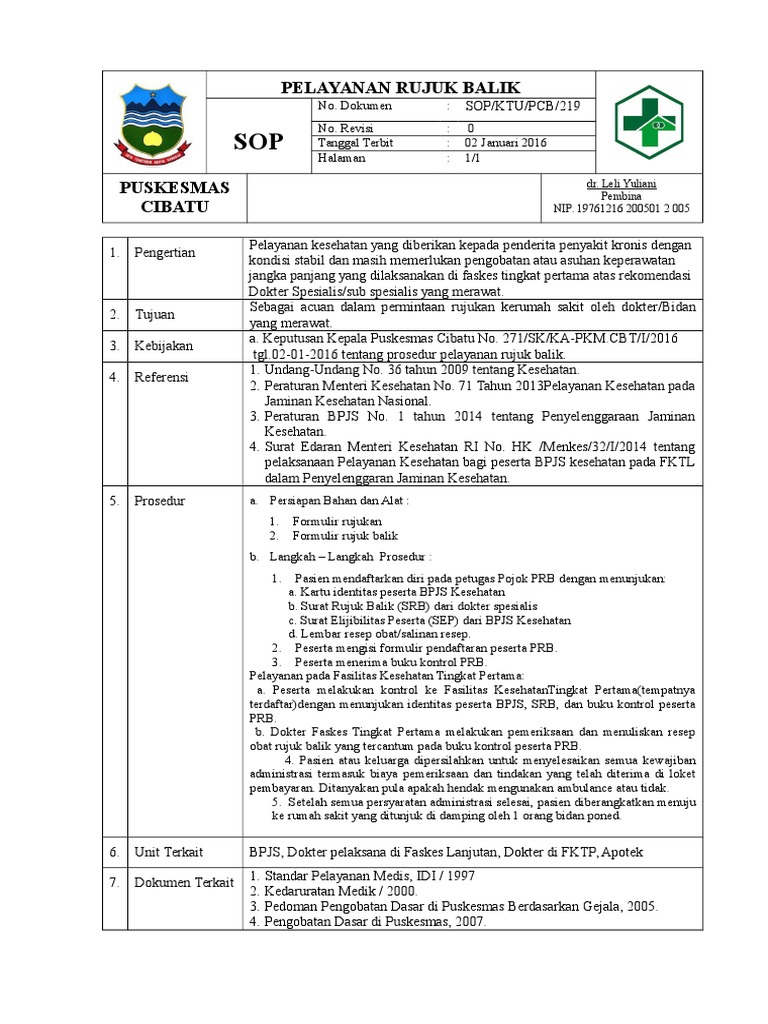 SOp Rujuk Balik | PDF