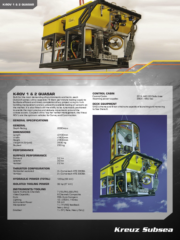 Technical Specs ROVs | PDF | Vehicles | Nature
