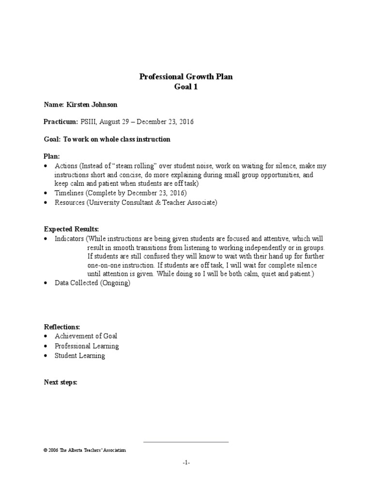 Psiii Professional Growth Plan | PDF | Classroom Management ... Psiii Professional Growth Plan | PDF | Classroom Management ...