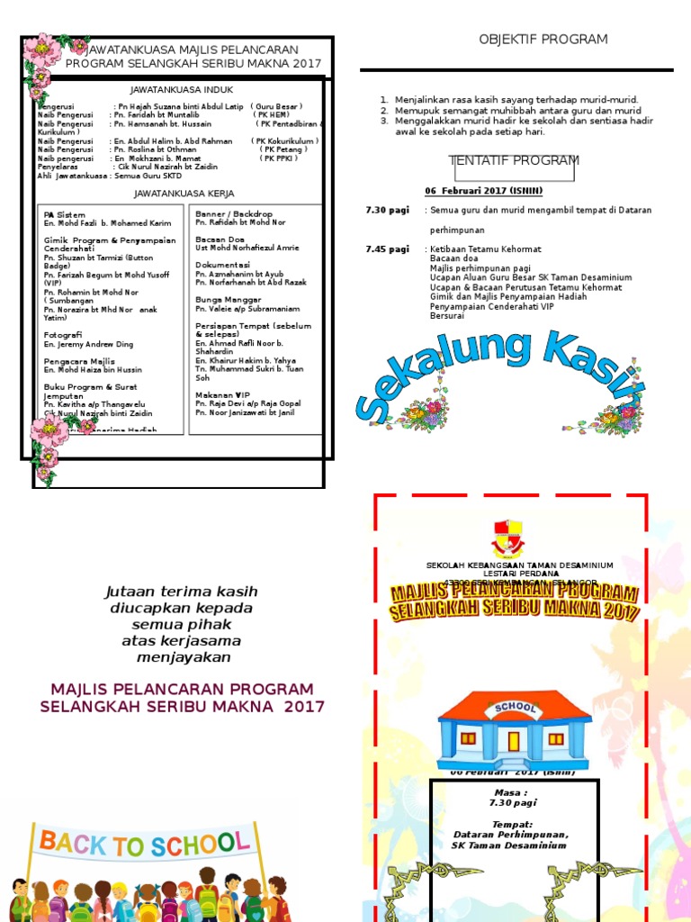 Buku Program Back To School Sayang 2017 | PDF