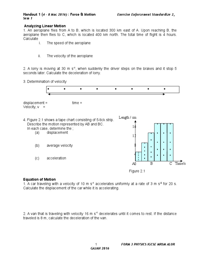 Exercise f3 Force & Motion | PDF | Inertia | Acceleration