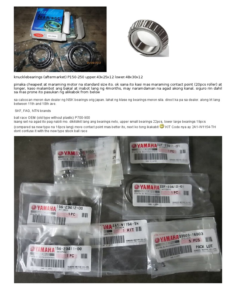 Ball Bearing Mio Soul I | PDF