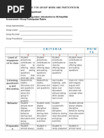Rubric For Simulation Activity | PDF | Learning | Teaching