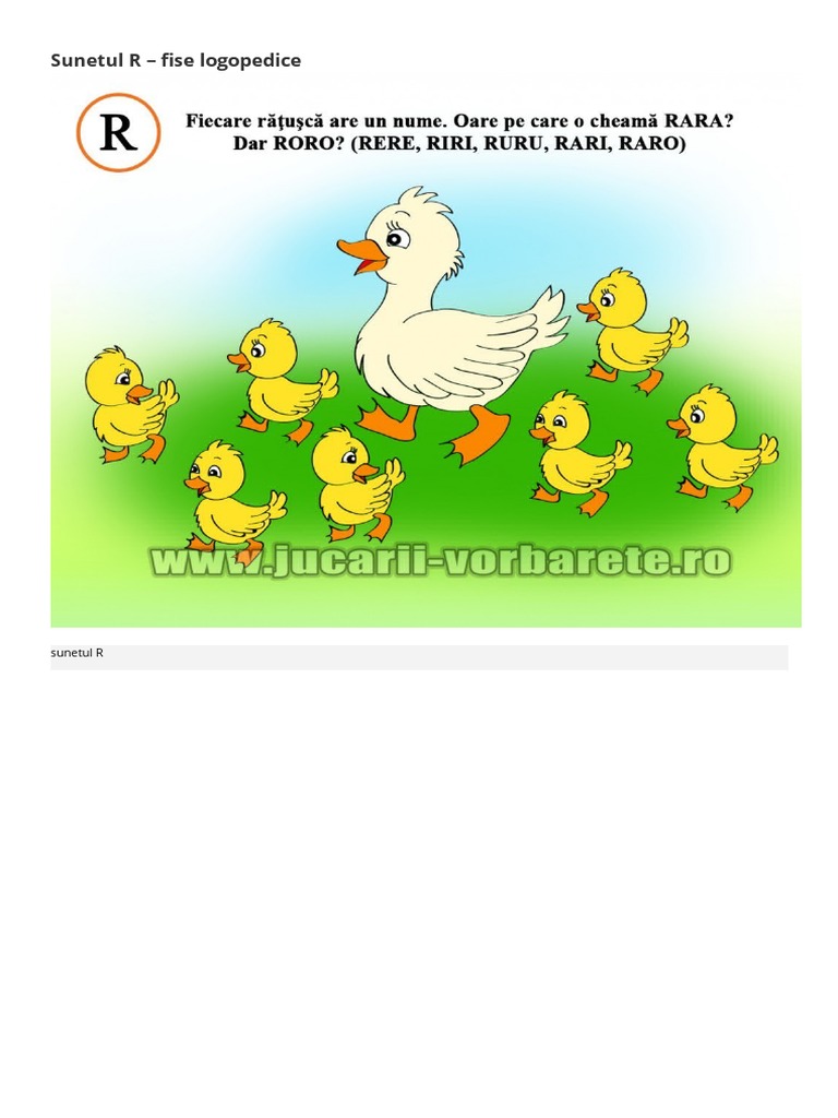 Fise Sunetul R | PDF