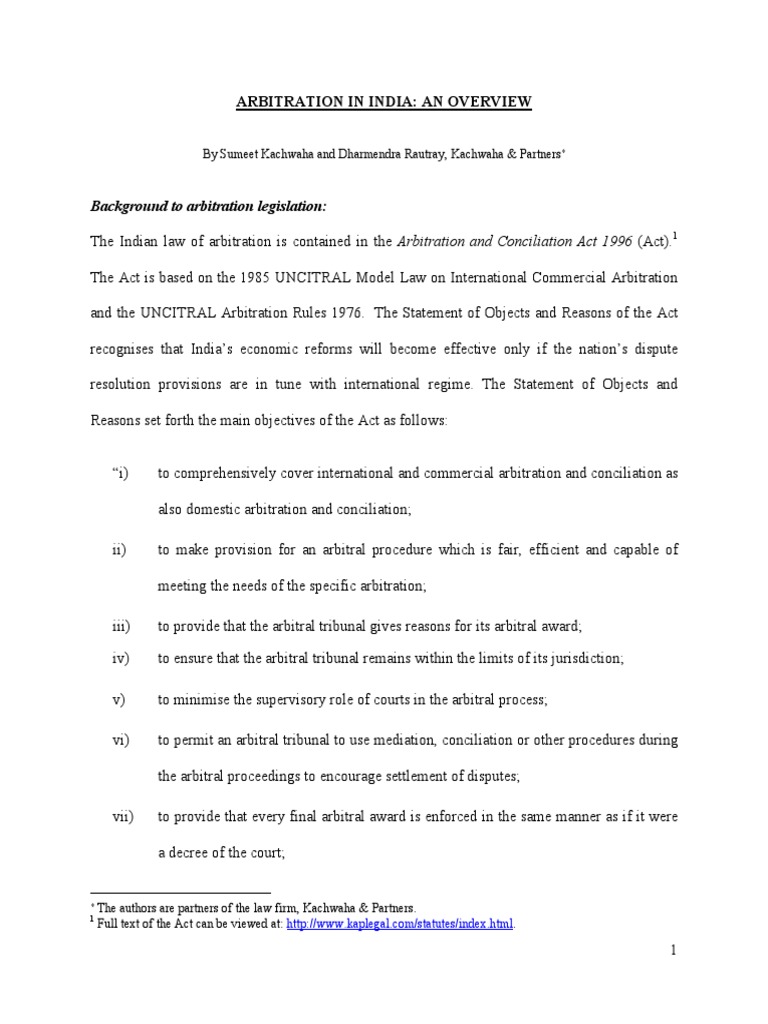 Arbitration in India | Arbitral Tribunal | Arbitration