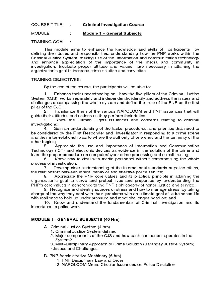 1. Lesson Plan CJS | Criminal Justice | Crime & Justice
