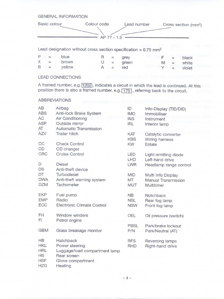 Opel Vectra B Wiring Diagram PDF | PDF | Illustration | Computer ...
