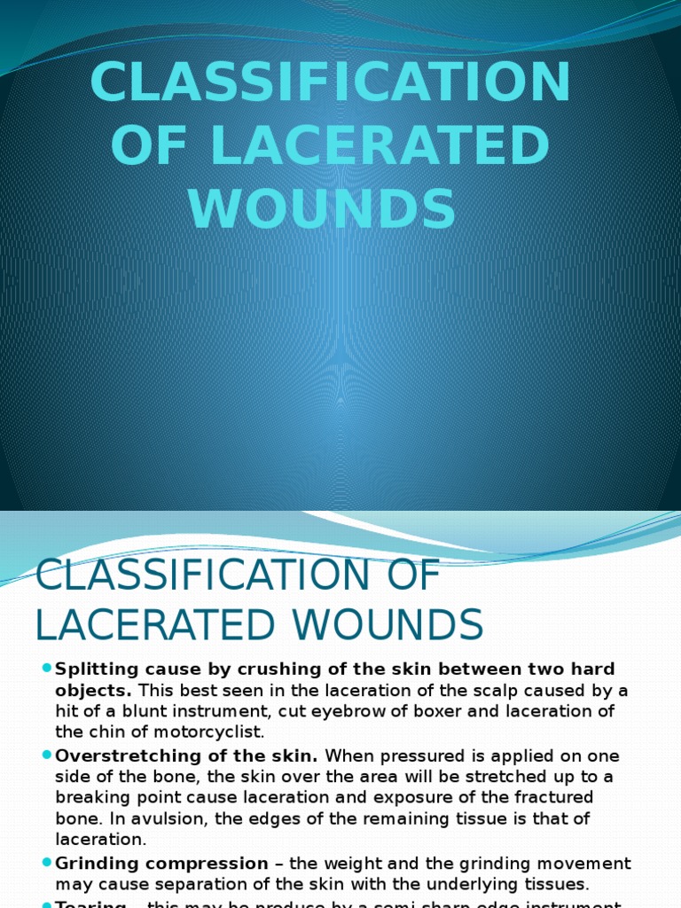 Classification of Lacerated Wounds | PDF | History