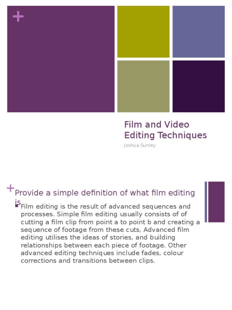 Film Editing Techniques Explained | PDF | Leisure