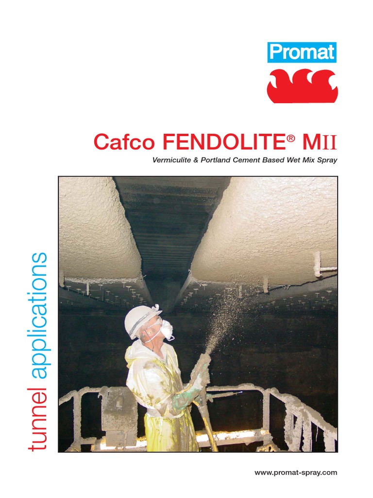 Cafco FENDOLITE® MII Datasheet for Tunnel application | PDF | Concrete ...