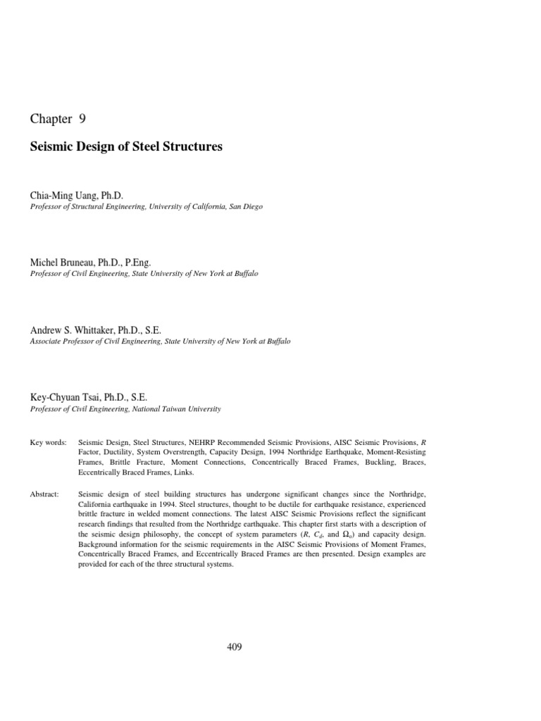 Seismic Steel Structure Design Guide | PDF | Buckling | Beam (Structure)