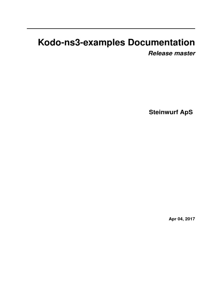 Kodo Ns3 Examples | PDF | Network Socket | Computer Network