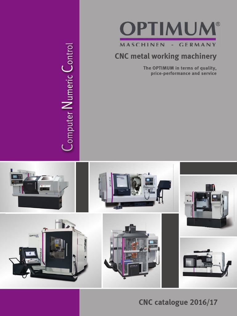 Optimum CNC Metal Working Machinery Catalogue 2016-17 | PDF | Numerical ...