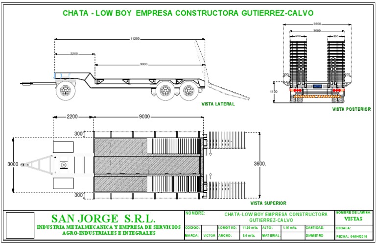 Lowboy Con Barra de Tiro de 11.2 Mts - Copia