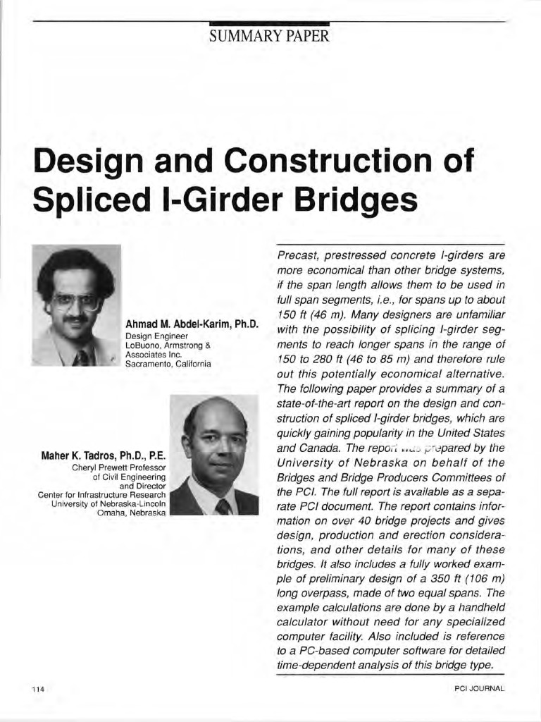 Spliced Girder Bridges Guide | PDF | Prestressed Concrete | Precast ...