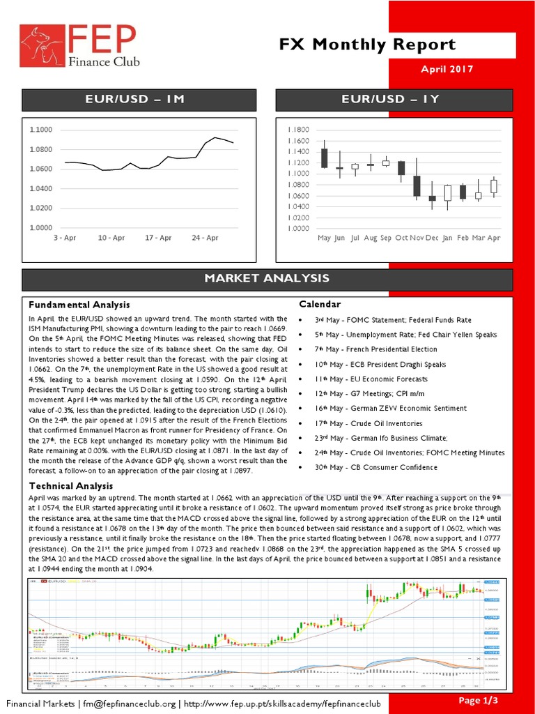 Monthly FX Report April | PDF | Euro | Monetary Policy