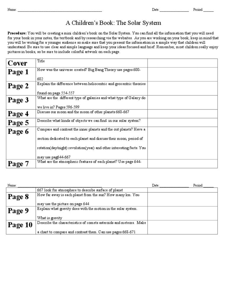 Solar System Children 27s Book 5b1 5d | PDF