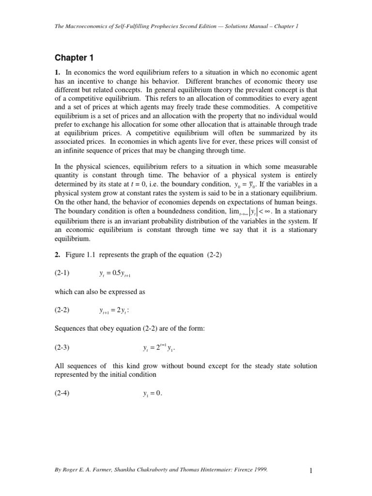 Macroeconomics Equilibrium Solutions | PDF | Economic Equilibrium ...