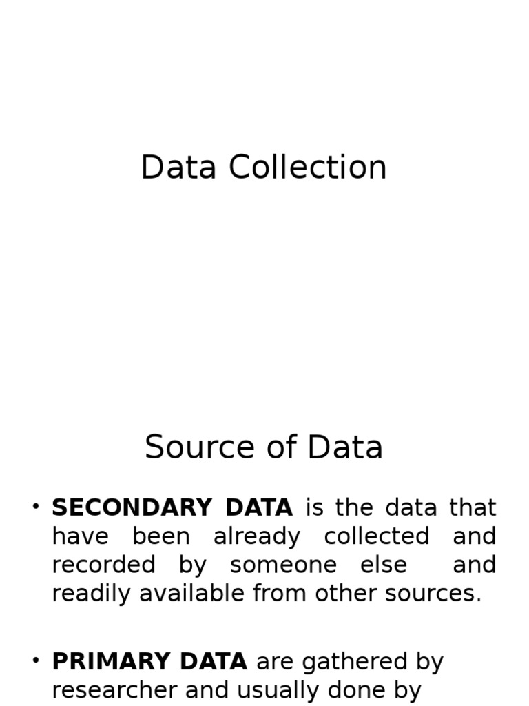 Data Collection | PDF | Data | Sampling (Statistics)