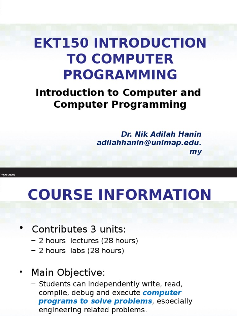01 - Introduction To Computer and Algorithm - Portal | PDF | Computer ...