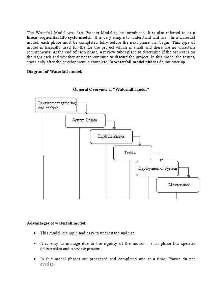 Waterfall Model | PDF | Software Development | Production And Manufacturing